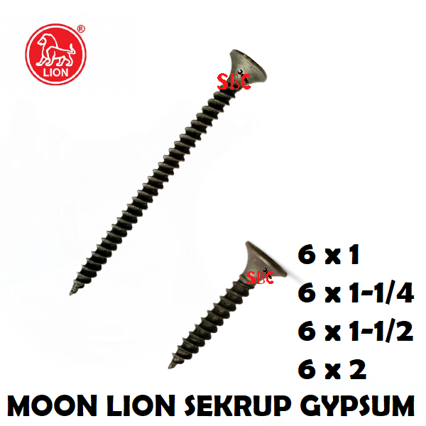 Jual MOON LION Sekrup Gypsum Kayu Drywall Screw Skrup Gipsum 2.5 3 4 5 cm | Shopee Indonesia