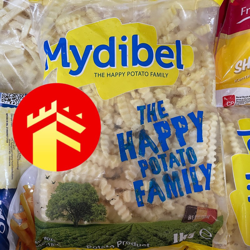 Jual KENTANG GORENG MYDIBEL CRINKLE CUT 1 KG MYDIBLE THE HAPPY POTATO ...