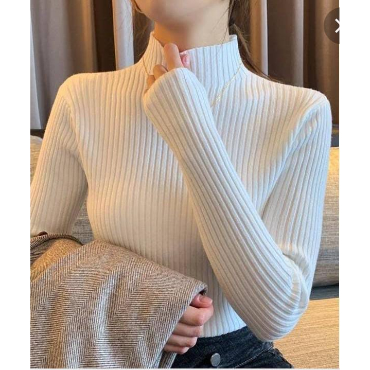 Jual Aisah Inner Rajut Baju Dalaman Turtleneck Knit Manset Atasan ...
