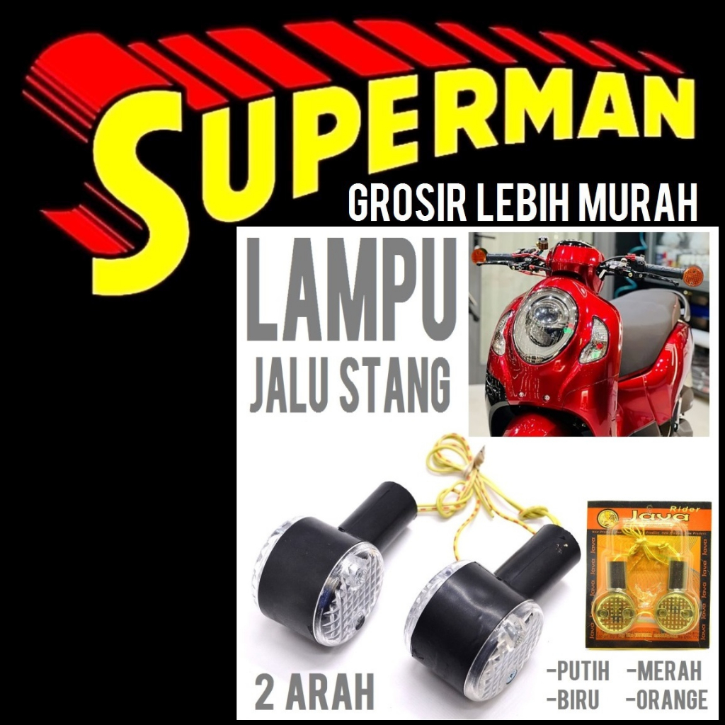 Jual LAMPU JALU STANG SET 2 PCS NYALA 2 SISI DEPAN BELAKANG sein assy ...