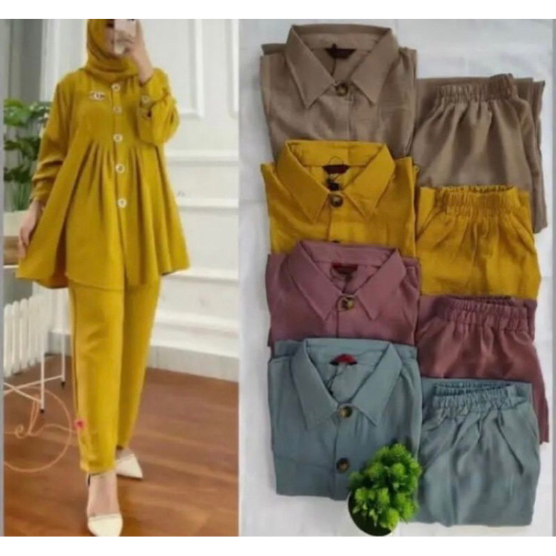 Jual ZIVIA SET CRINKLE AIRFLOW LD 110 // ONE SET ZIVIA // SETCEL ZIVIA // SETELAN POLOS TERBARU ...