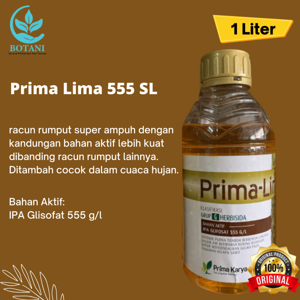 Jual Herbisida Prima-Lima 555 SL 1 Liter | Shopee Indonesia