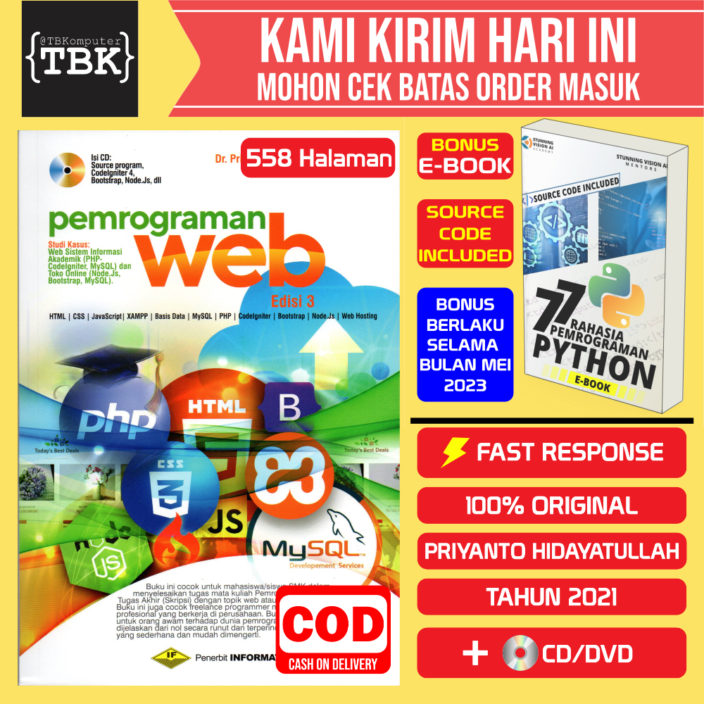 Jual BUKU PEMROGRAMAN WEB REV 3 PRIYANTO HIDAYATULLAH | Shopee Indonesia