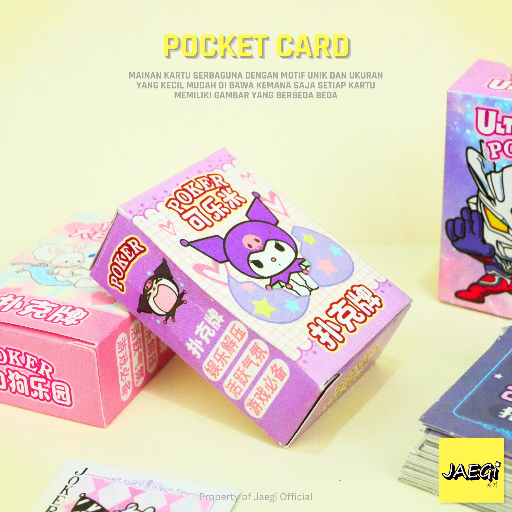 Jual JAEGi - Mainan Kartu Remi Anak Lucu Karakter Sanrio dan Ultramen ...