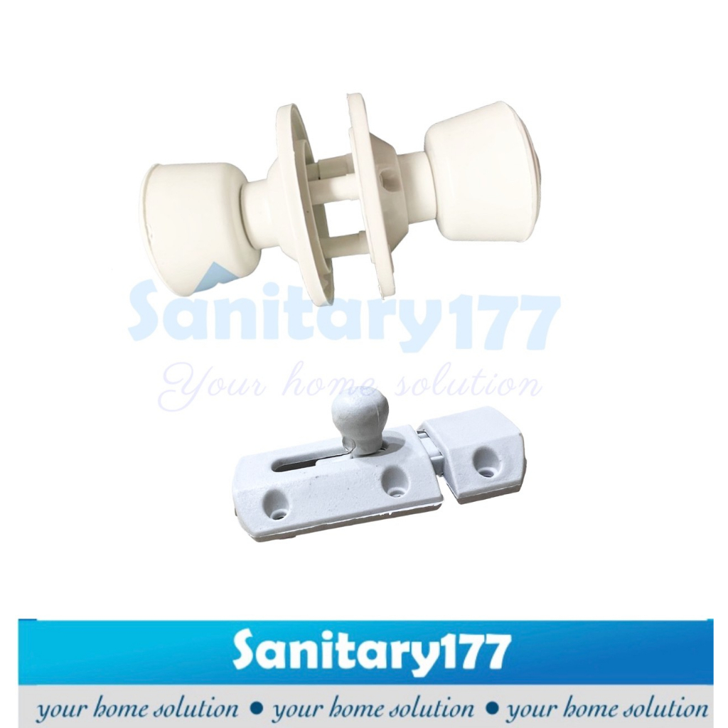 Jual Paket Hemat Tarikan Kunci Bulat PVC dan Grendel Plastik Putih ...