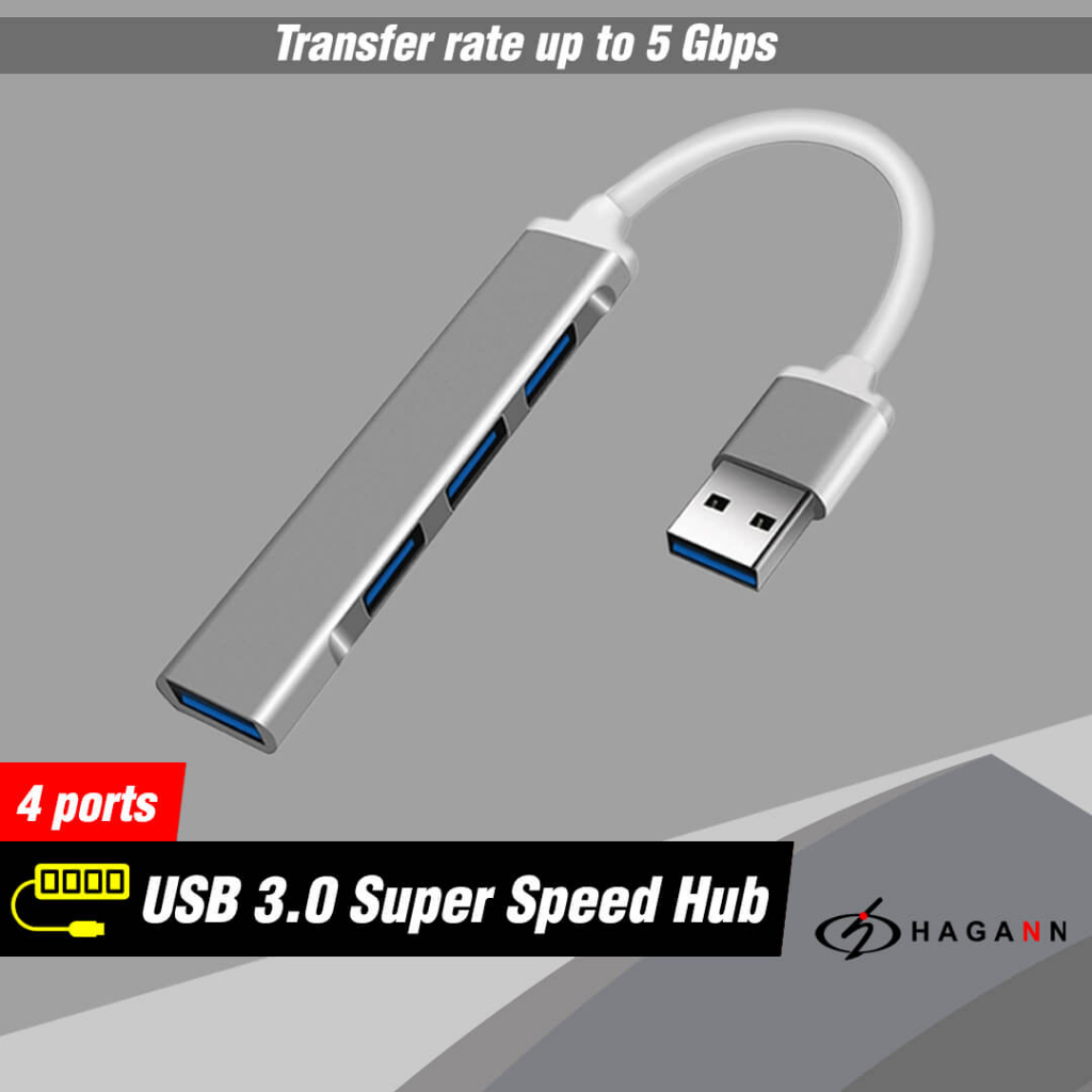 Jual USB 3.0 Hub 4 Port High Speed / USB Hub Adaptor 4 Slot Data ...