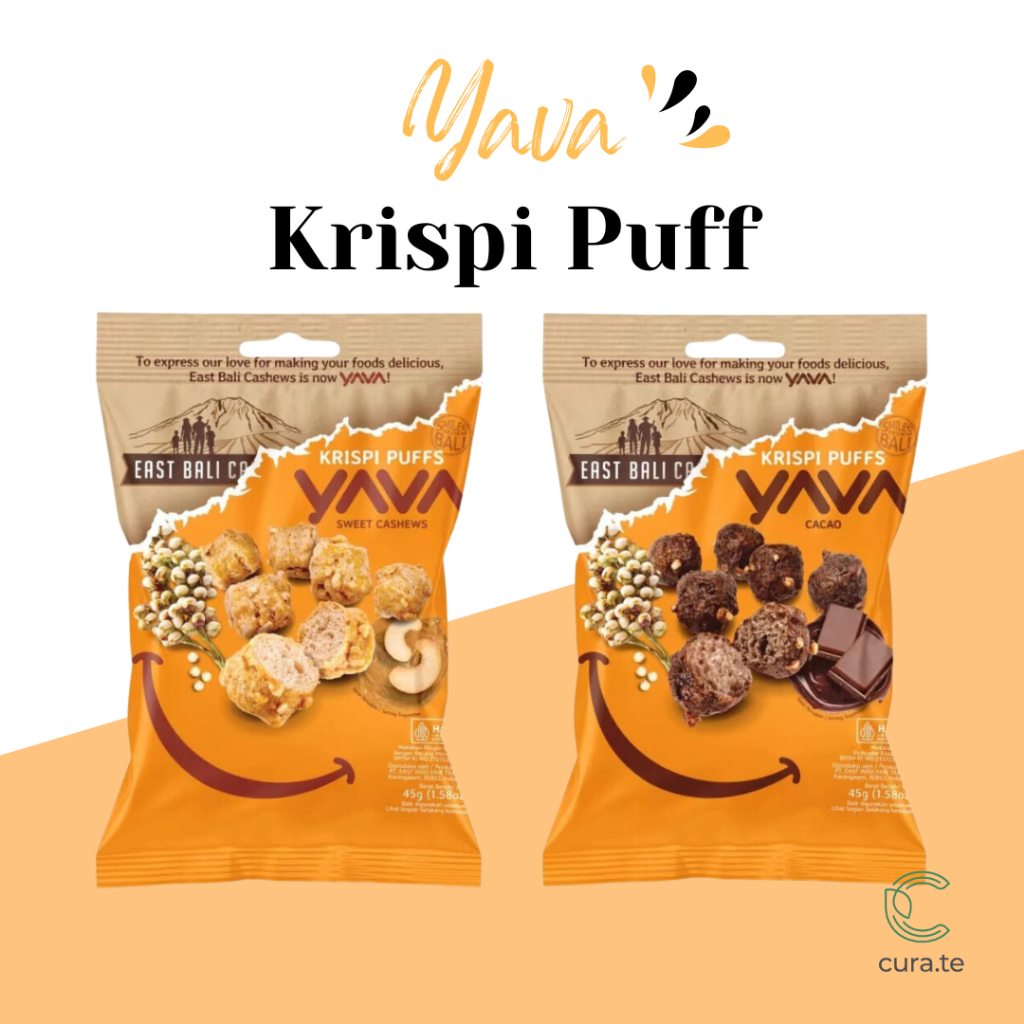 Jual EAST BALI YAVA CASHEWS KRISPI PUFFS COKLAT MENTE | SNACK PUFF ...