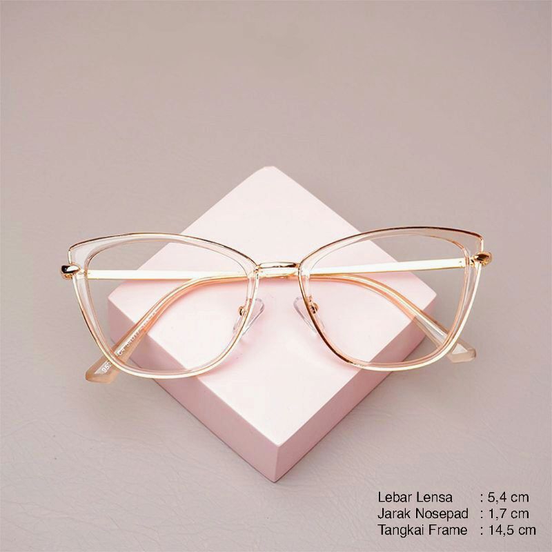 Jual FRAME KACAMATA CAT EYE | KACAMATA MINUS NORMAL BACA CYLINDER PLUS ...