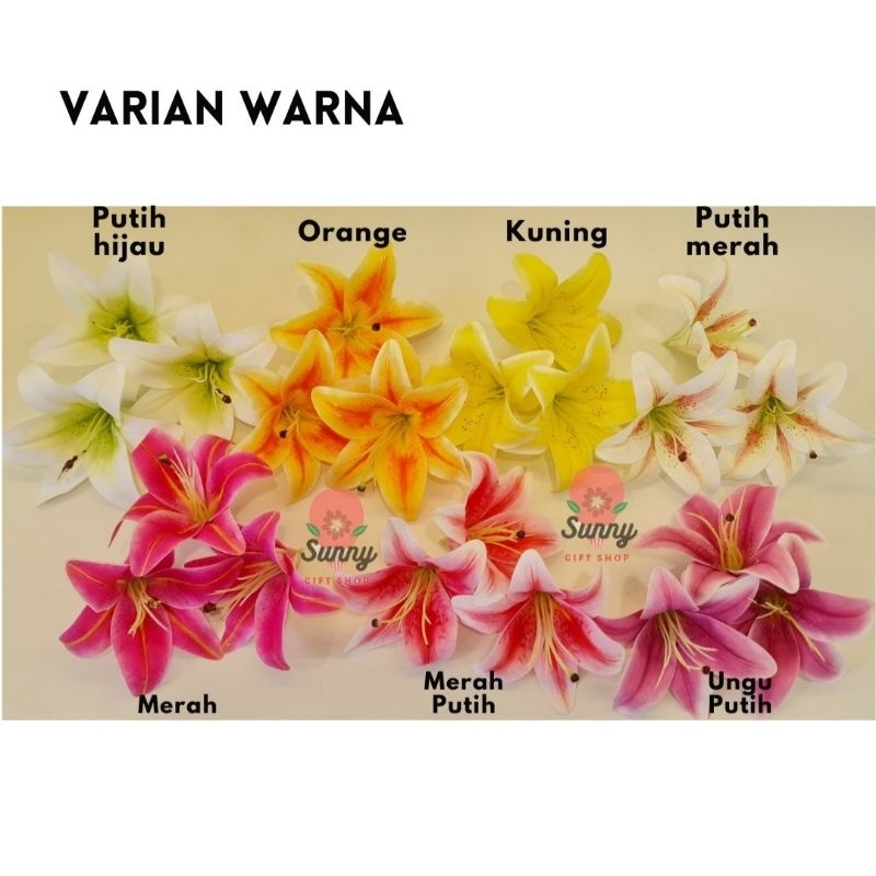 Jual Bunga Palsu Lily / LILY LATEX ARTIFICIAL / Flower / BUNGA HIAS ...