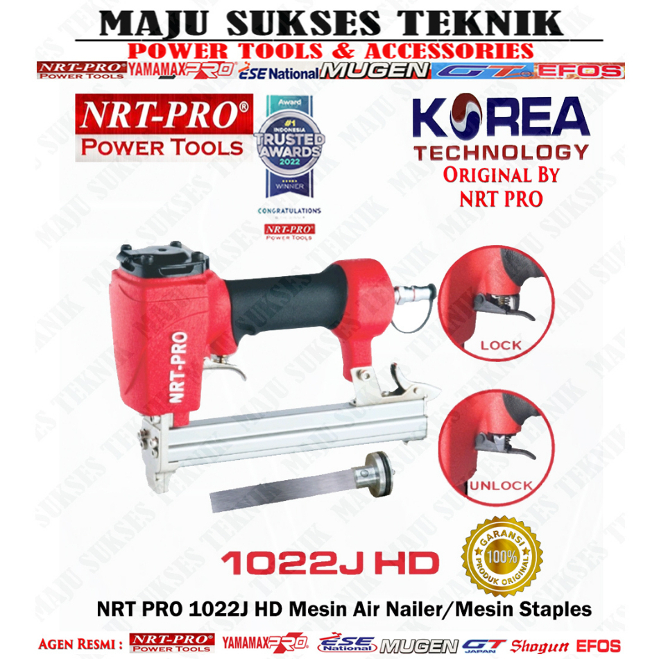 Jual NRT-PRO 1022 J HD Air Nail Gun Nailer Alat Paku Tembak U Staples ...