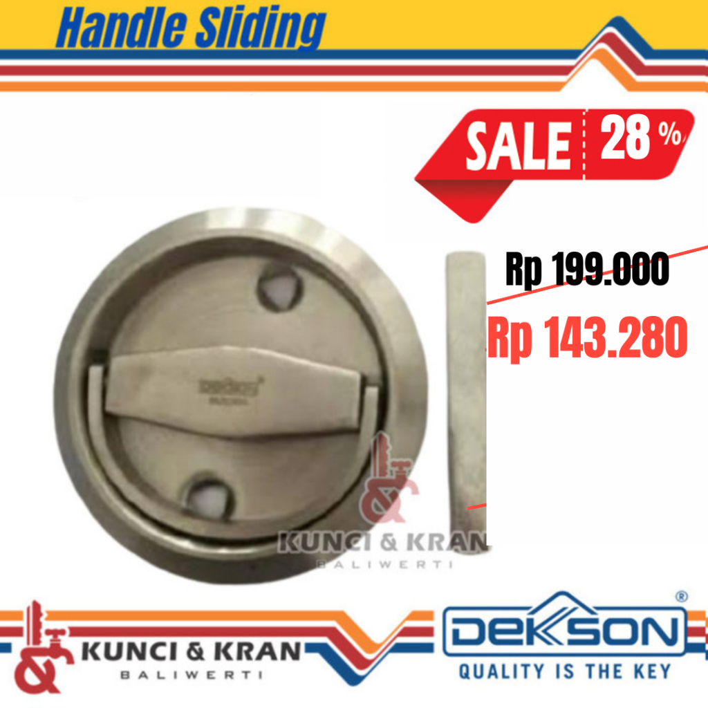 Jual Handle Tanam Dekson Dekkson COMEN DKS 009 SS Handle pintu geser ...