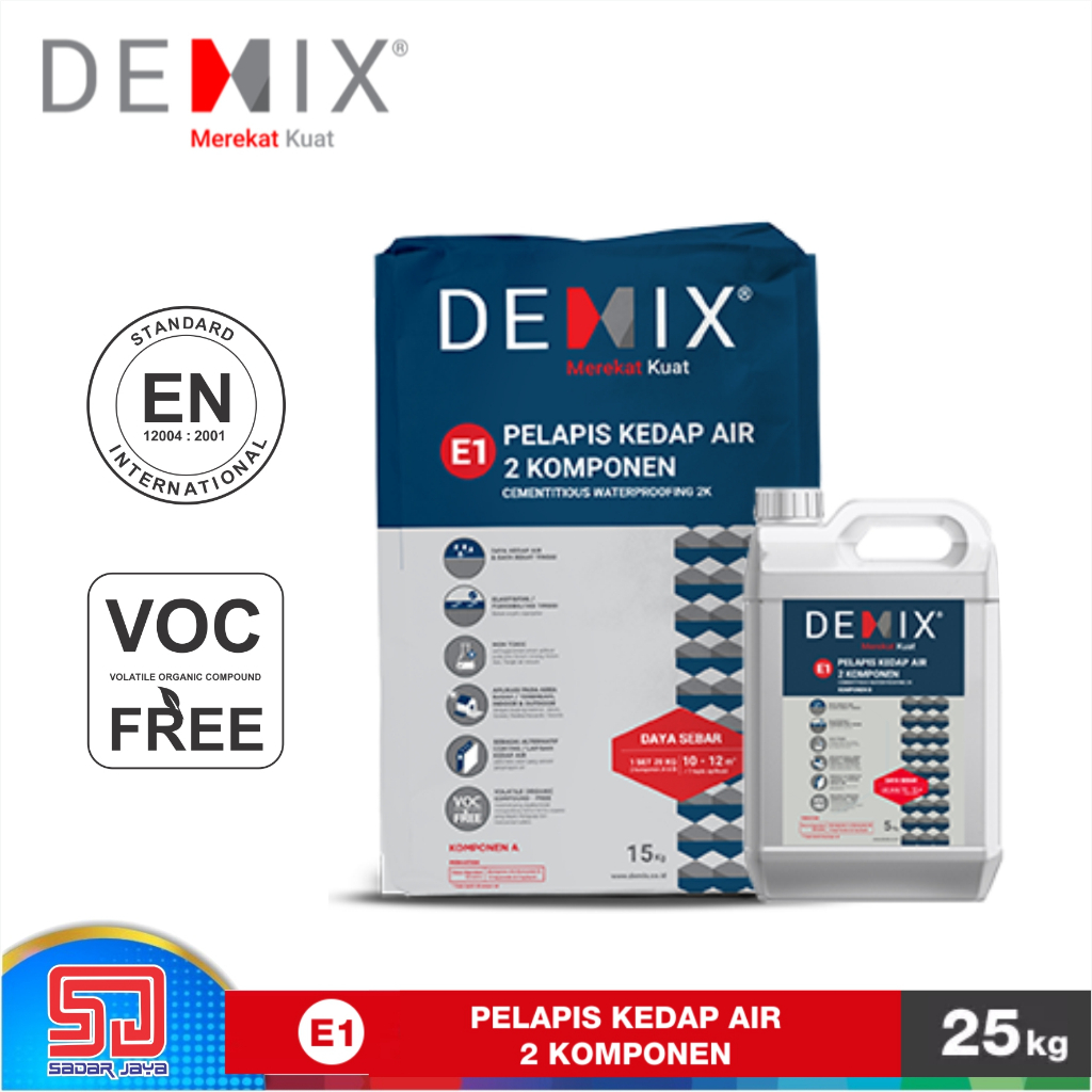 Jual Semen Instan Demix E1 Pelapis Kedap Air 2 Komponen Mortar Instant ...