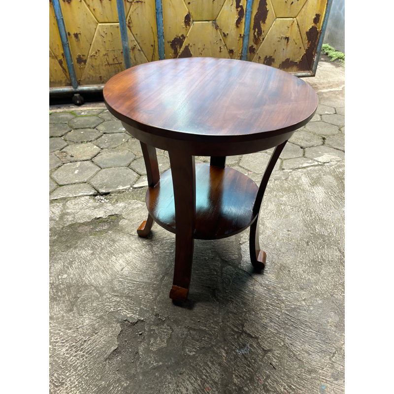 Jual meja cantik bulat kayu jati | Shopee Indonesia