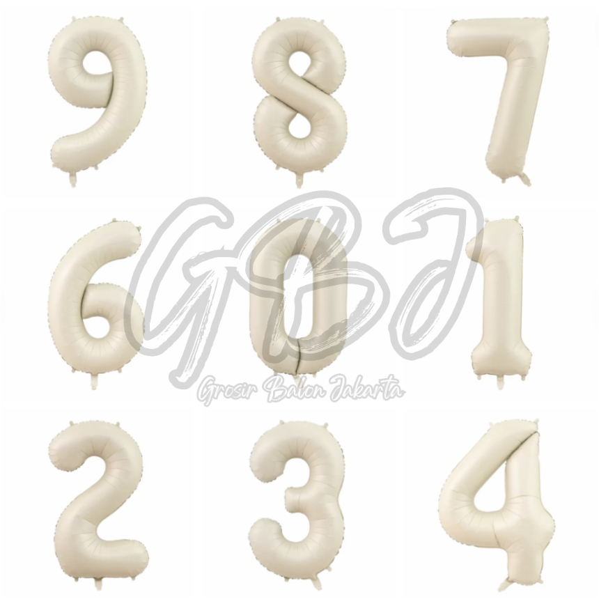 Jual Balon Foil Angka JUMBO - 100cm (Caramel, Cream, Coffee) | Shopee ...