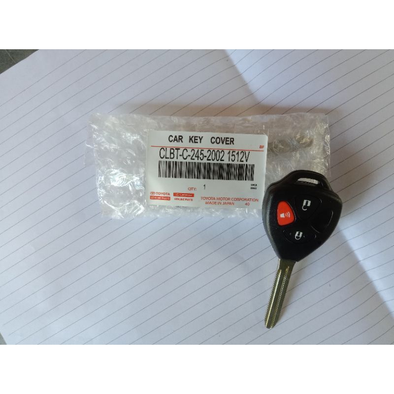 Jual casing kunci remote 3 tombol Toyota Innova Altis Camry Fortuner ...