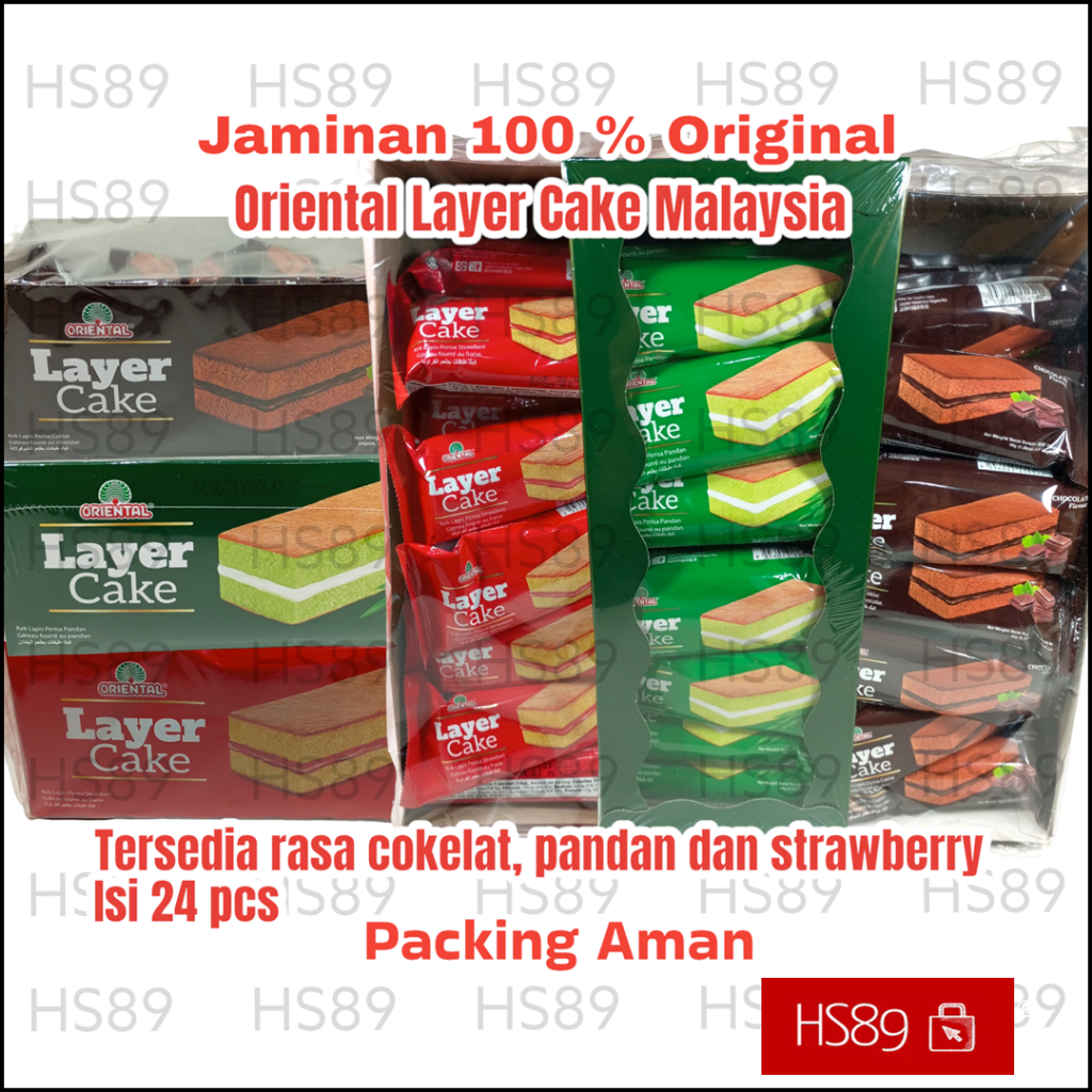 Jual KUE BOLU MALAYSIA - ORIENTAL LAYER CAKE RASA PANDAN COKLAT MALAYSIA | Shopee Indonesia