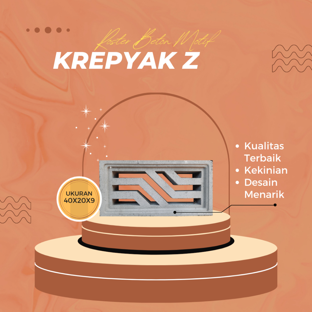 Jual Roster Beton Minimalis Atau Loster Beton Motif Krepyak Z | Shopee ...
