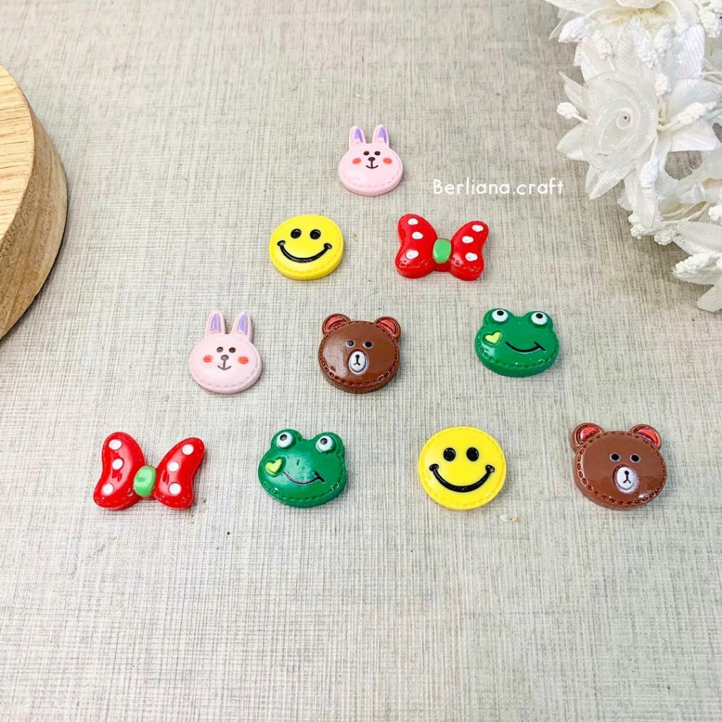 Jual (10pcs) Resin Clay Ribbon Smile | Shopee Indonesia