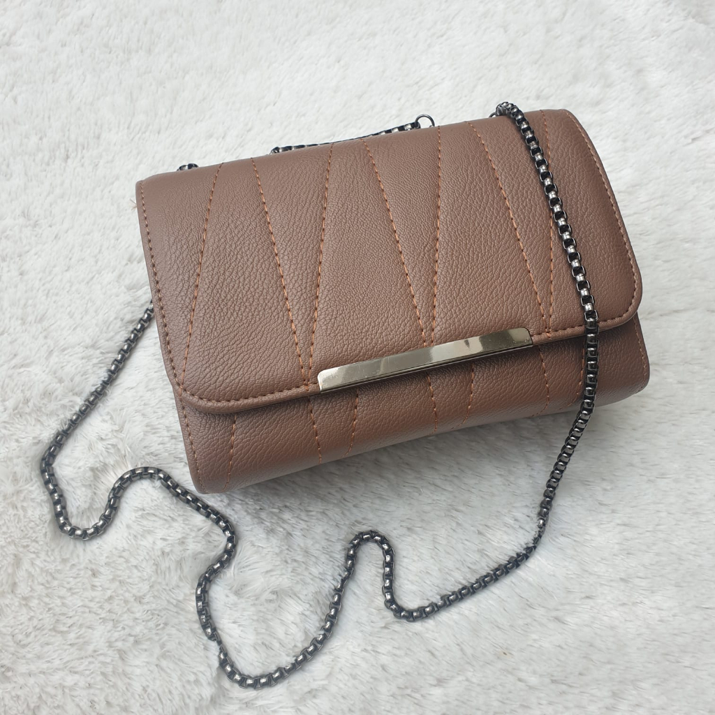 Jual Enola Tas Wanita Tali Rantai Tas Selempang Embose Perempuan Slingbag Rantai 7051 | Shopee ...