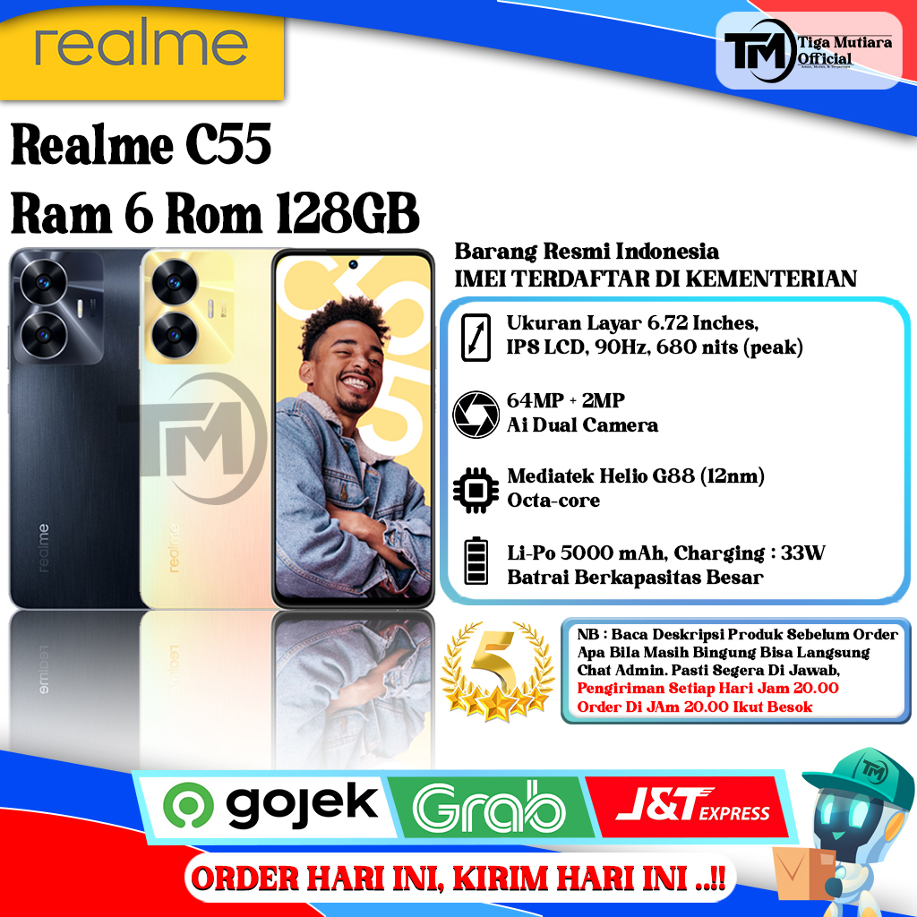 Jual Realme C55 Ram 6GB | 8GB Rom 128GB | 256GB Segel Original & Bergaransi Resmi | Shopee Indonesia