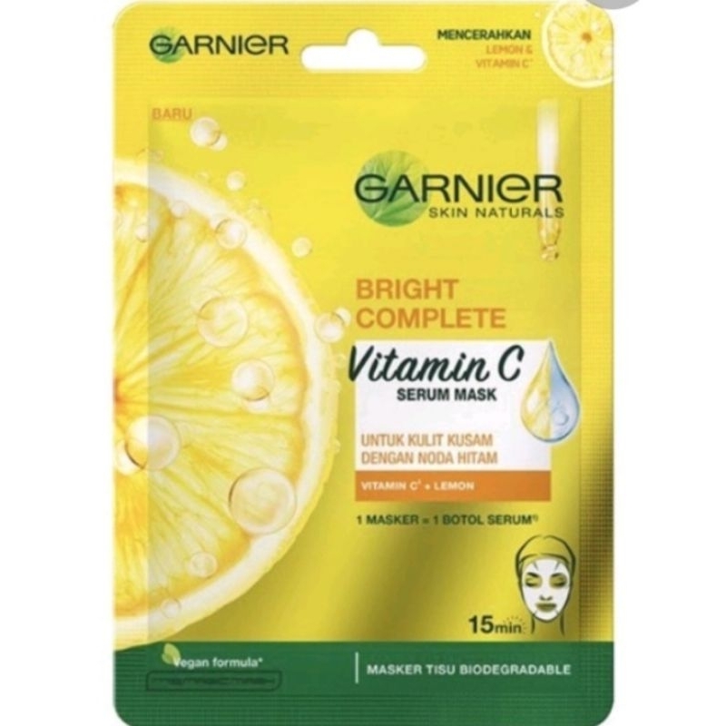 Jual Garnier Serum Mask Bright Complete Masker Vitamin C (Light ...