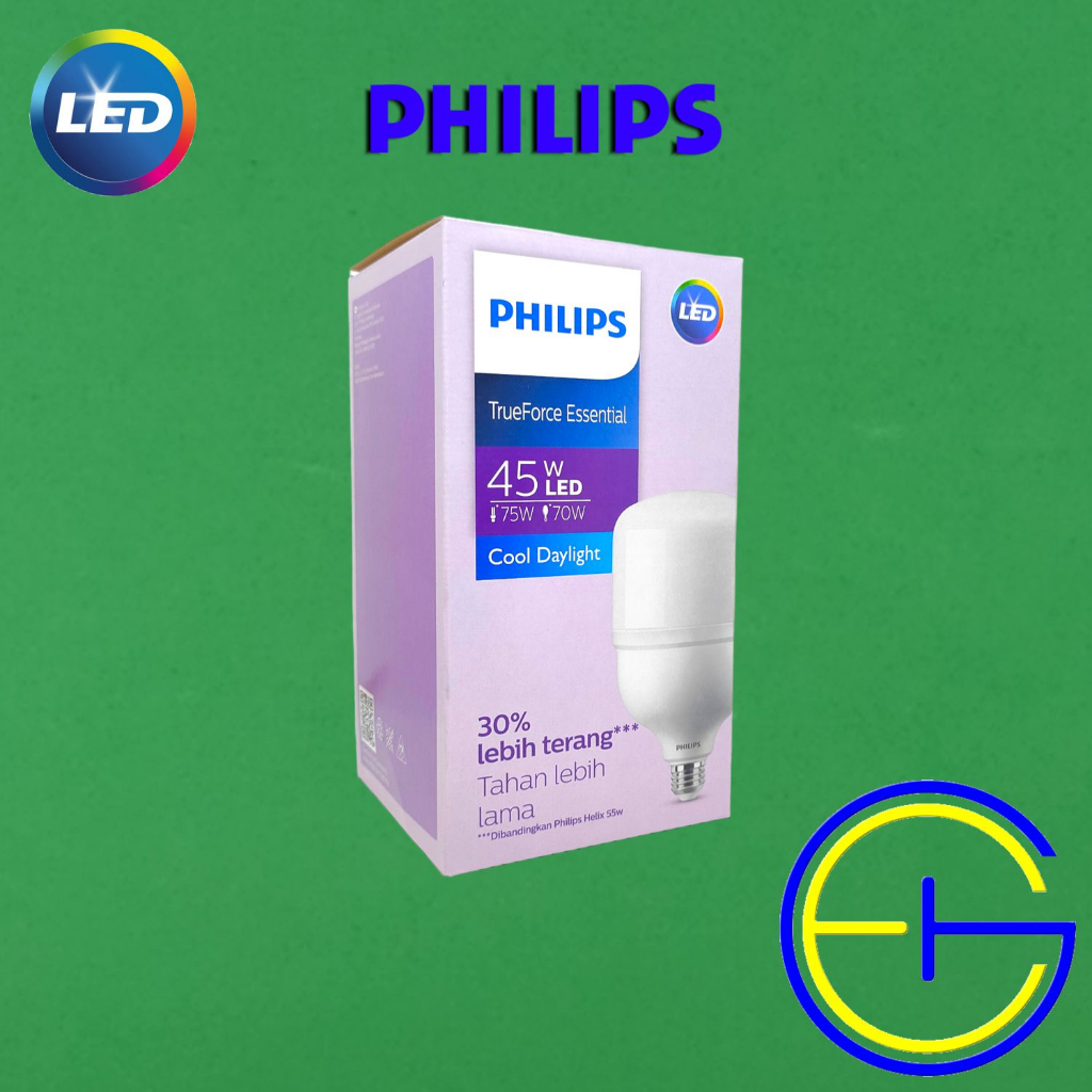 Jual Lampu Essential Tforce Core HB 45W E27 True Force Putih Philips | Shopee Indonesia
