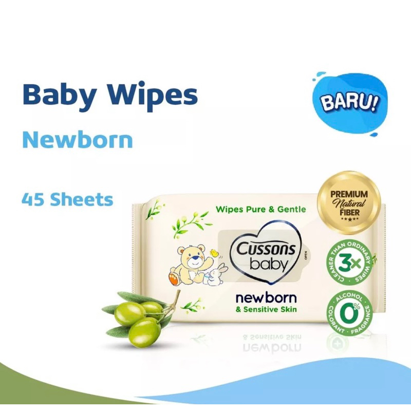 Jual Cussons Baby Sensitive Wipes Baby / Tissue Basah Bayi / Tissu ...