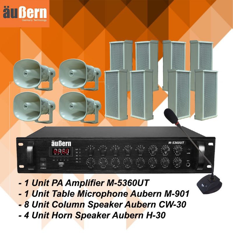 Jual Paket 8 Column & 4 Horn Speaker Aubern | Shopee Indonesia