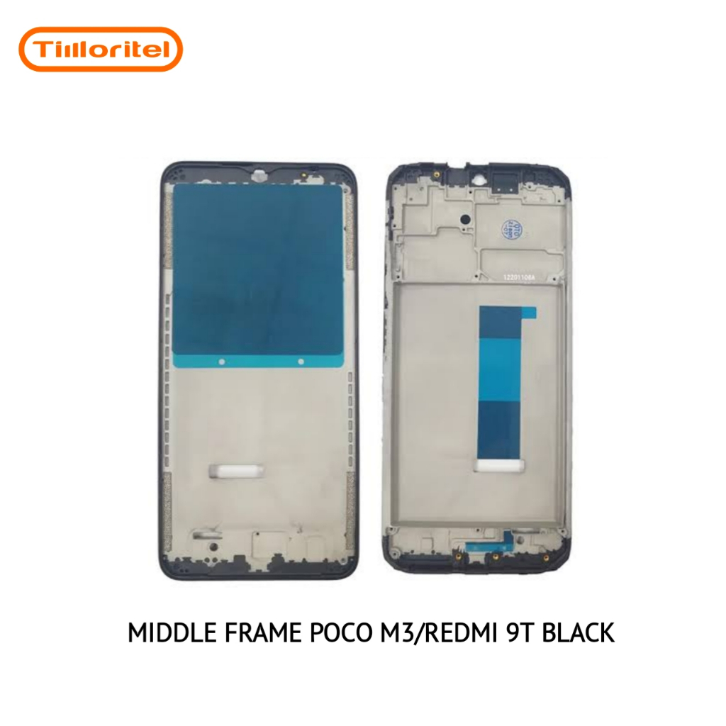 Jual MIDDLE FRAME LCD XIAOMI POCO M3/REDMI 9T BLACK | Shopee Indonesia