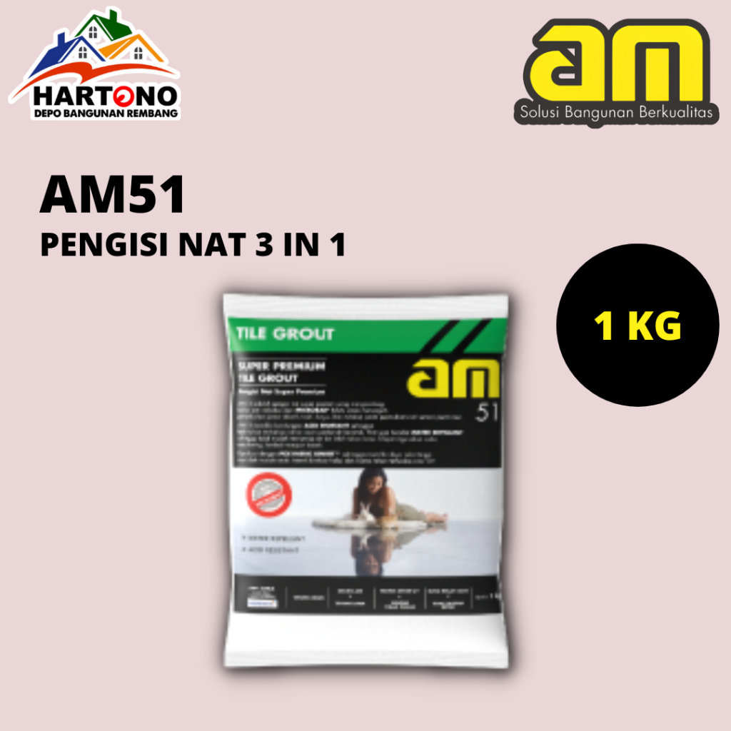Jual Nat Keramik AM 51 AM51 | Pengisi Nat | Tile Grout 3 in 1 Anti ...