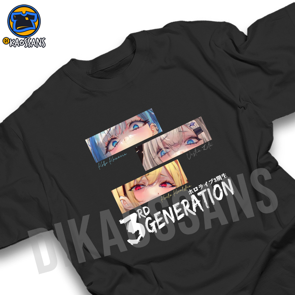 Jual Kaos HOLOLIVE 3RD GENERATION Tshirt baju distro cotton combed 30s ...