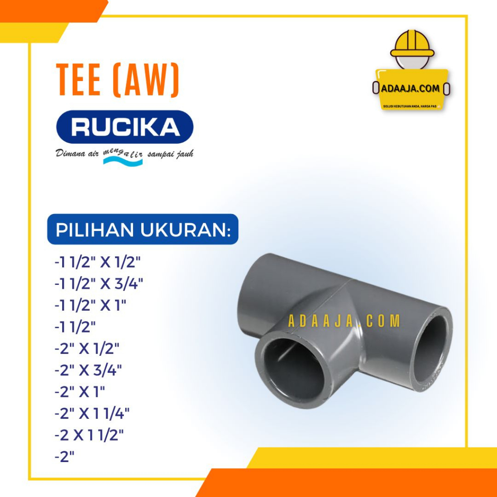 Jual Sambungan Pipa T Rucika Tee pipa PVC | Shopee Indonesia