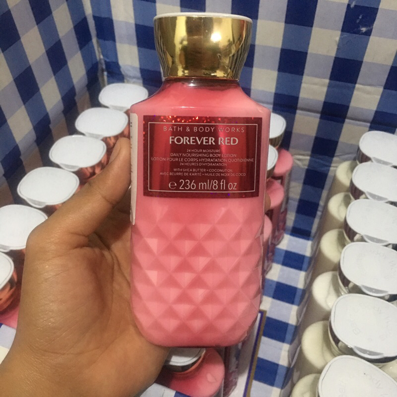 Jual bath & body works bbw body lotion forever red 236ml original 100% ...