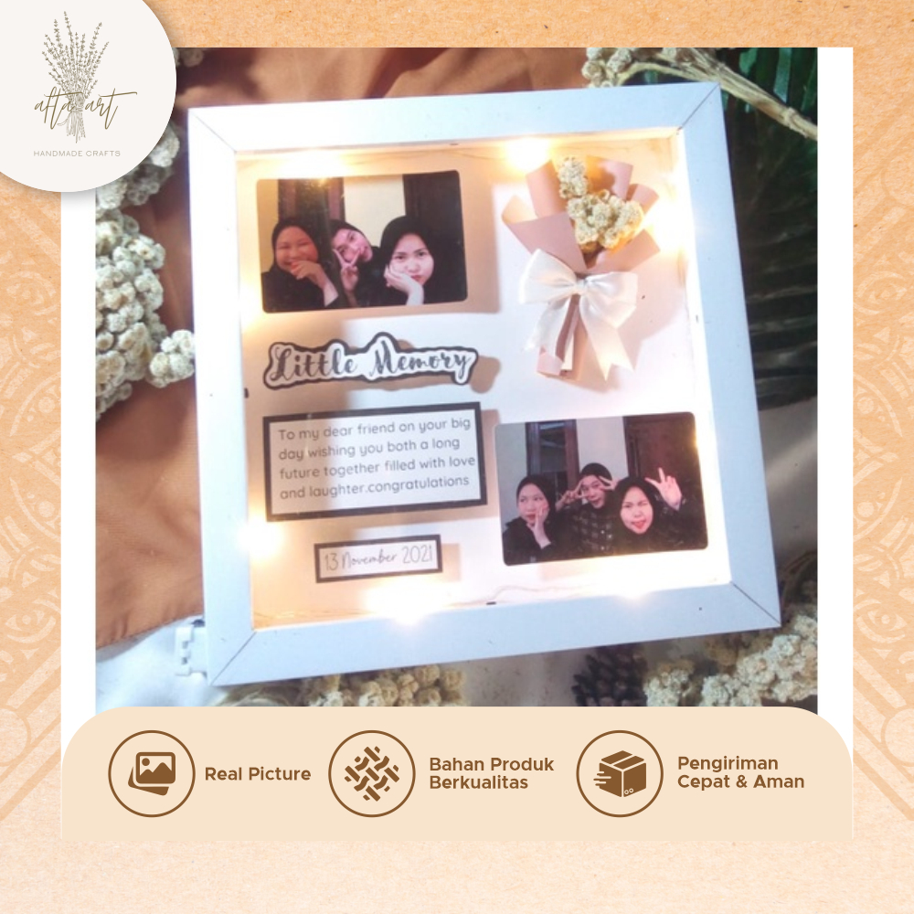 Jual Frame 3D Bingkai Light Tumblr With Dried Flower Elegan Kado Ulang ...