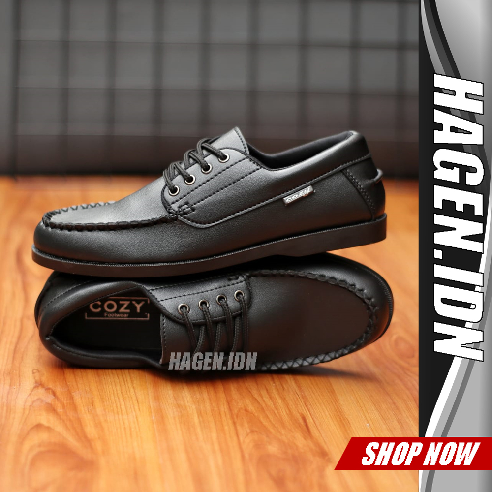 Jual HGN Mediant Sepatu Formal Pria Casual Hitam Pentofel Kerja ...