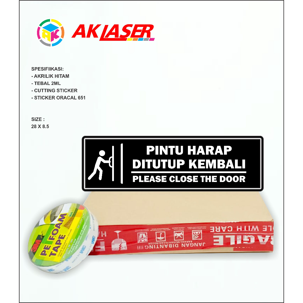 Jual SIGN AKRILIK PINTU HARAP TUTUP KEMBALI ACRYLIC CUSTOM | Shopee ...