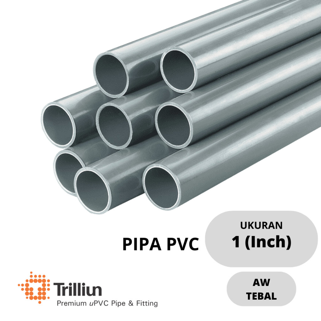 Jual PIPA PVC AW 1 INCH TRILLIUN TEBAL / METER | Shopee Indonesia