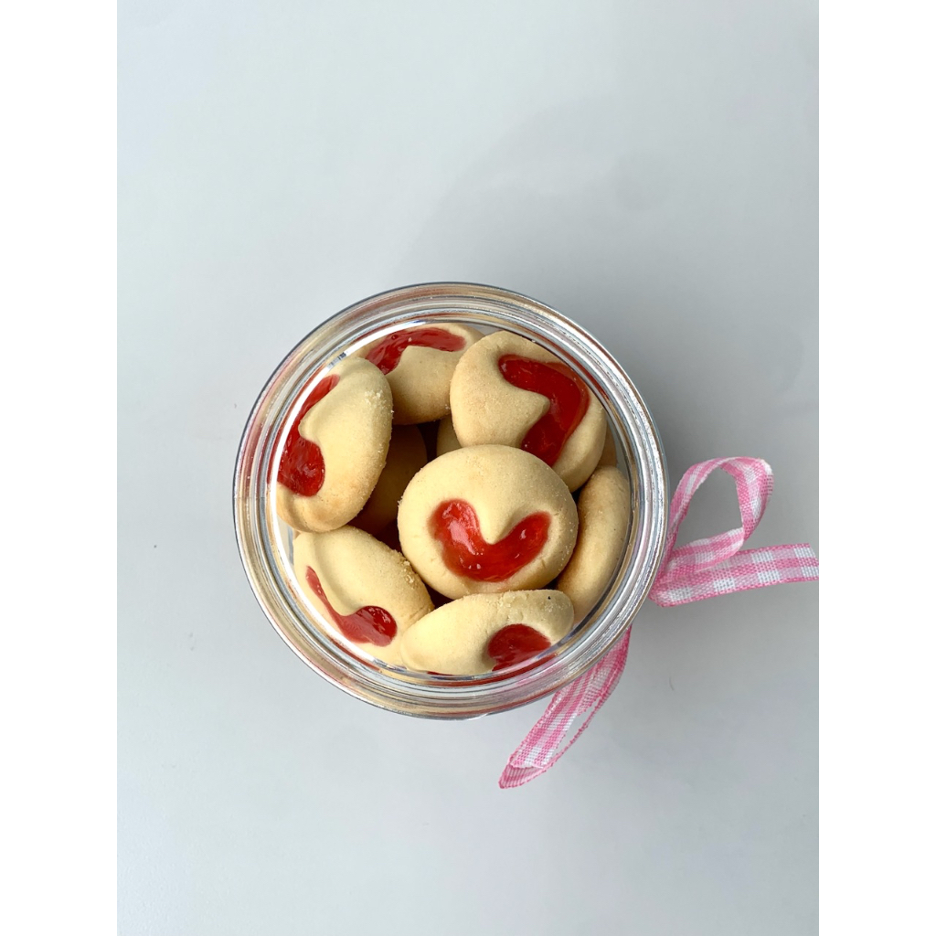 Jual Heart jam cookies (Love cookies - strawberry jam) | Shopee Indonesia