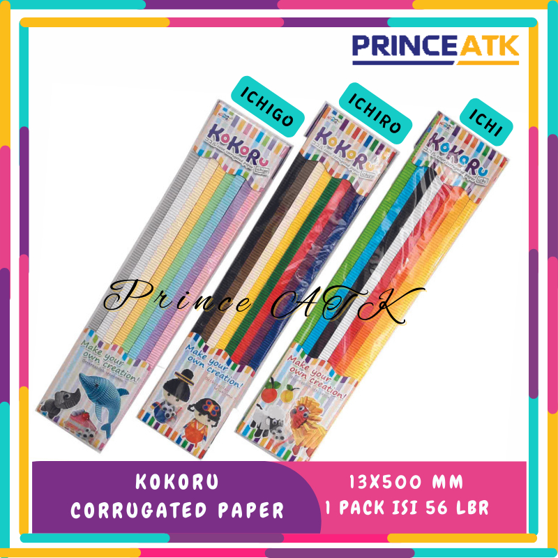 Jual KOKORU ICHI COLOUR CORRUGATED PAPER 13 X 500 MM | Shopee Indonesia