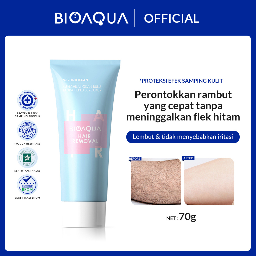 Jual BIOAQUA Hair Removal Moisturizing Krim Perontok Bulu Ketiak Non ...