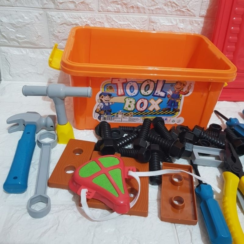 Jual Mainan Tool Box Perkakas Anak Edukasi - Set Alat Pertukangan ...