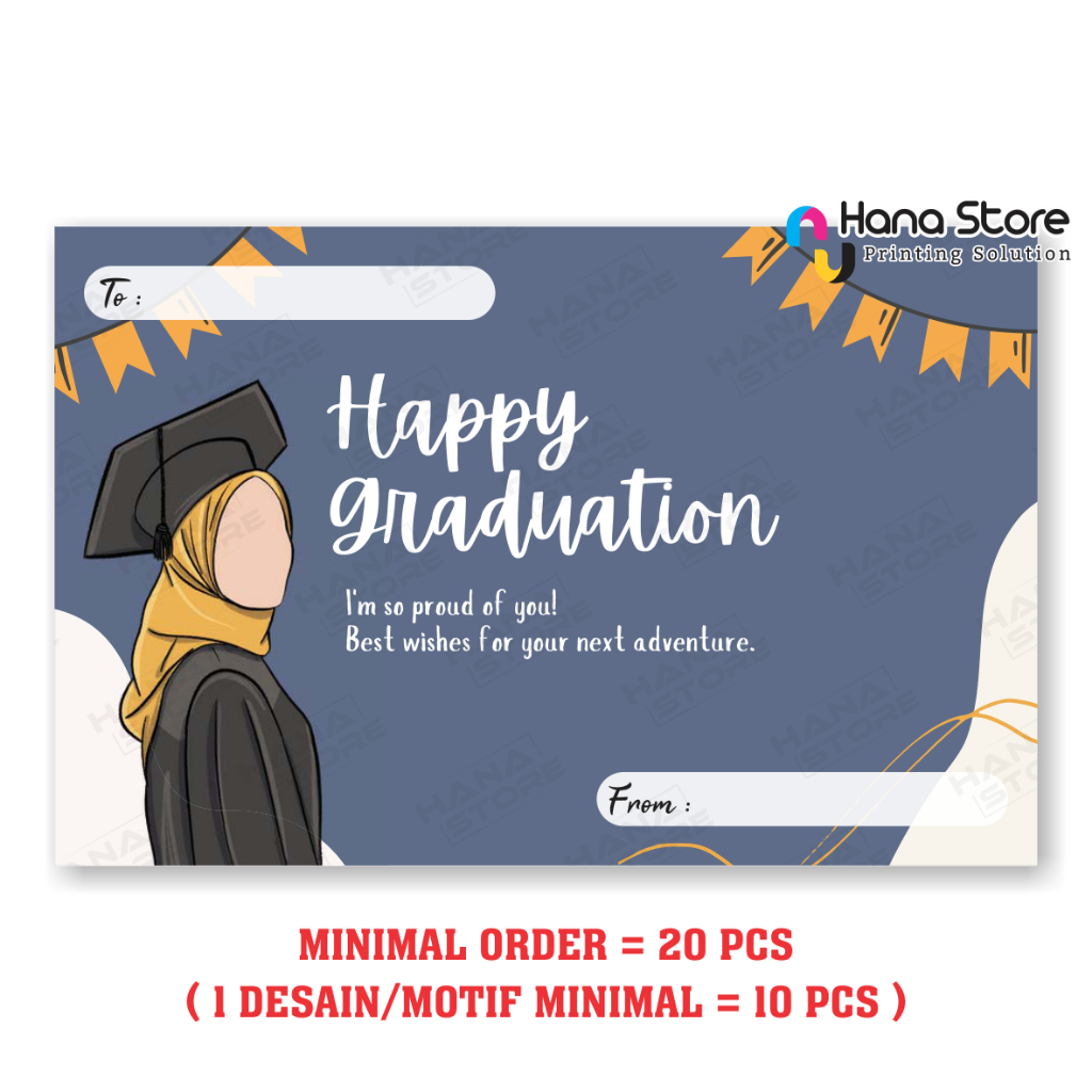 Jual Greeting Card GRADUATION V2 - Gift Card - Kartu Ucapan Wisuda - Aesthetic - Kartu Ucapan ...