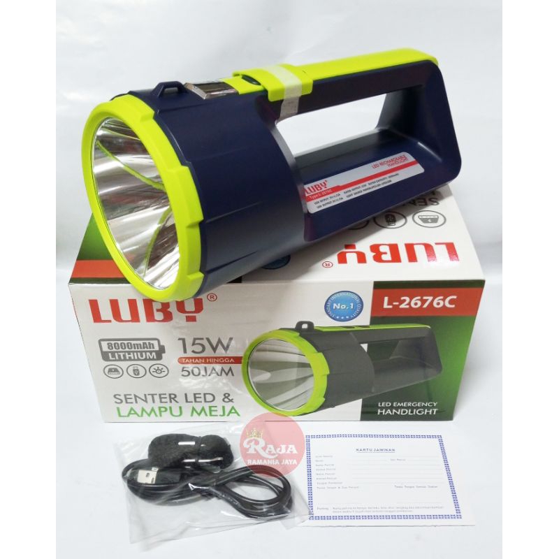 Jual Senter Emergency Luby 10 Watt L-2682 Original Super Terang ...