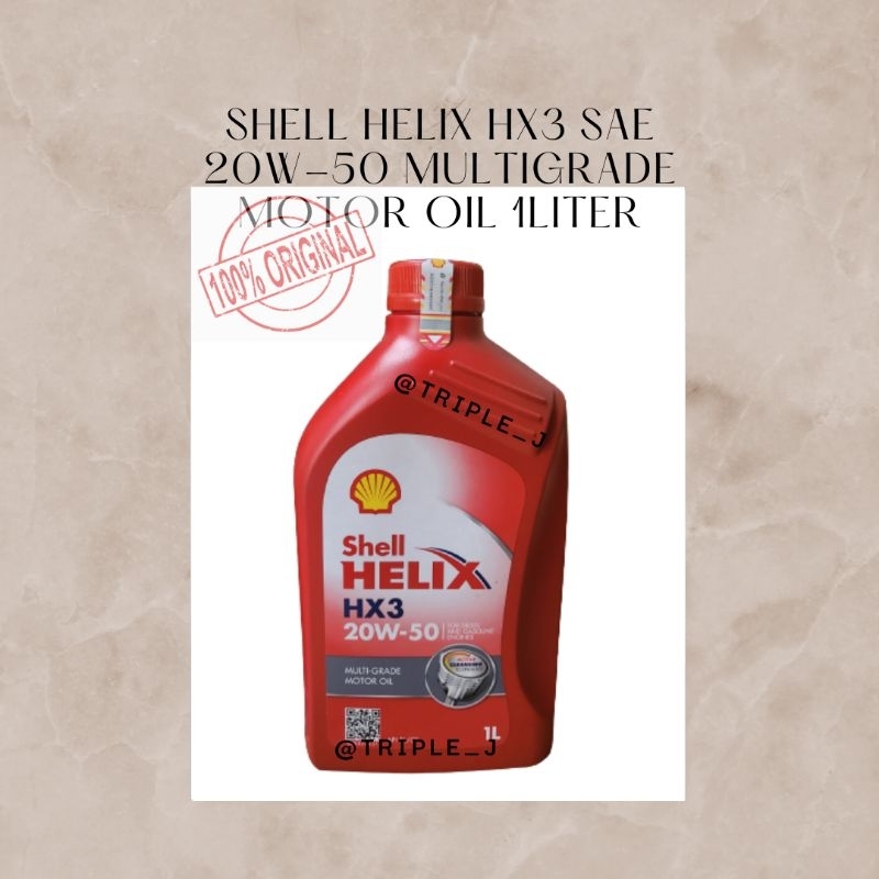 Jual Shell Helix HX3 sae 20W-50 1Liter / Oli mesin mobil original scan ...