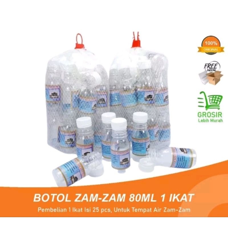 Jual Botol Kosong Air Zam Zam 80ml Isi 25pcs | Shopee Indonesia
