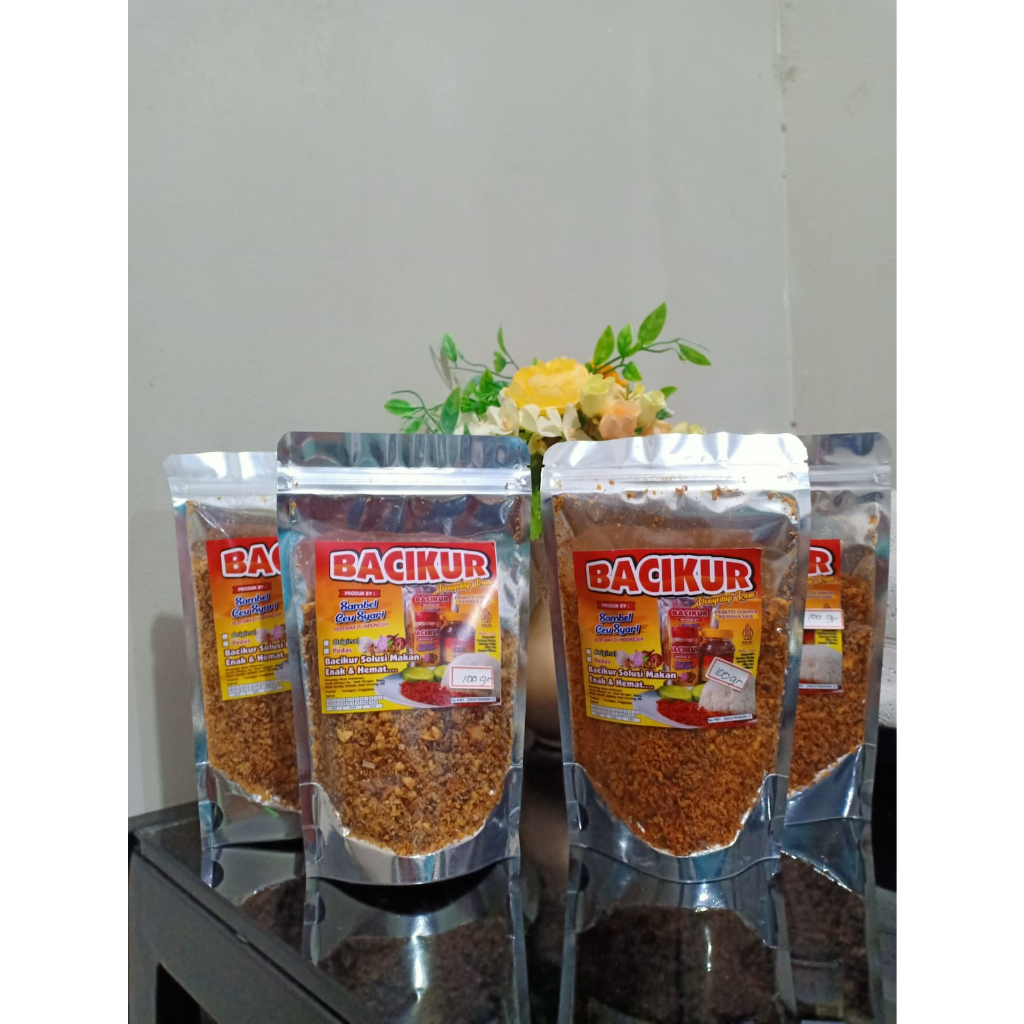 Jual Bubuk Tabur Pedas/ original sambal Bubuk bacikur 500gr sambal ...