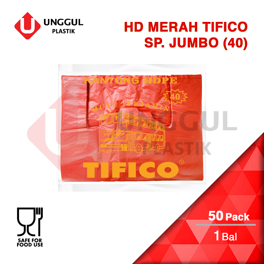 Jual PLASTIK HD MERAH TIFICO / BAL | Shopee Indonesia