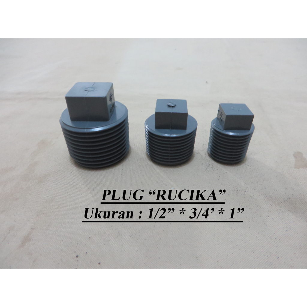 Jual PLUG RUCIKA UKURAN 1/2" - 3/4" - 1" / PENUTUP DRAT PIPA| PENGGANTI ...