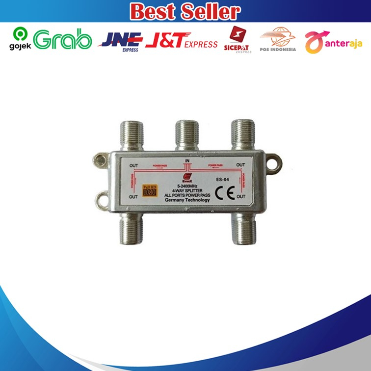 Jual New Product TV Kabel UHF Parabola Splitter 4 Way Skyview GS01-04 ...