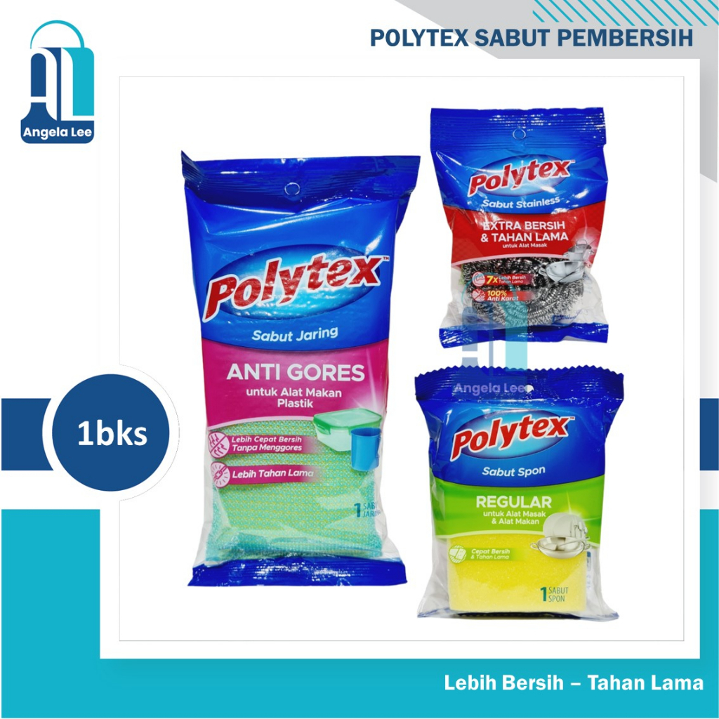 Jual Polytex Sabut Spon Jaring Anti Gores Kawat Stainless Nilon Sabuk ...